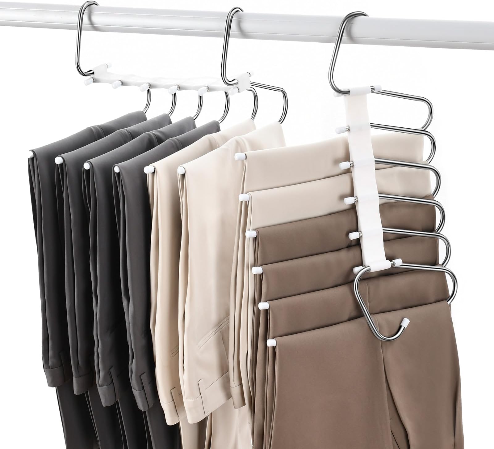 Amazon.com: Magic Pants Hangers Space Saving - 2 Pack for Closet ...