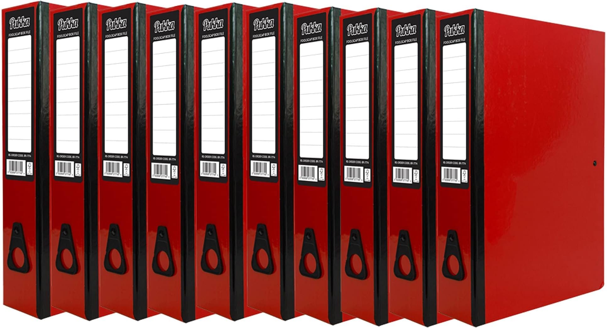 Q-Connect 75mm Box File Foolscap Black (5 Pack) KF20017 : Amazon.co.uk ...