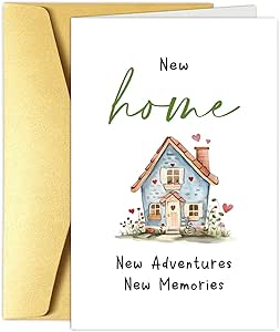 Amazon.com : Obbyidk New Home Card for Daughter Son, Housewarming Card for Best Friend, New ...