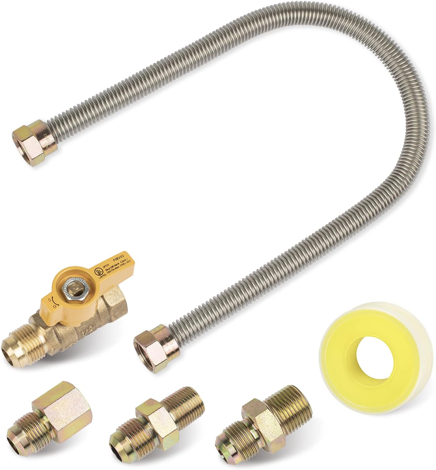 One Stop Universal Gas Appliance Hook Up Kit F271239 - Includes 22-inch ...
