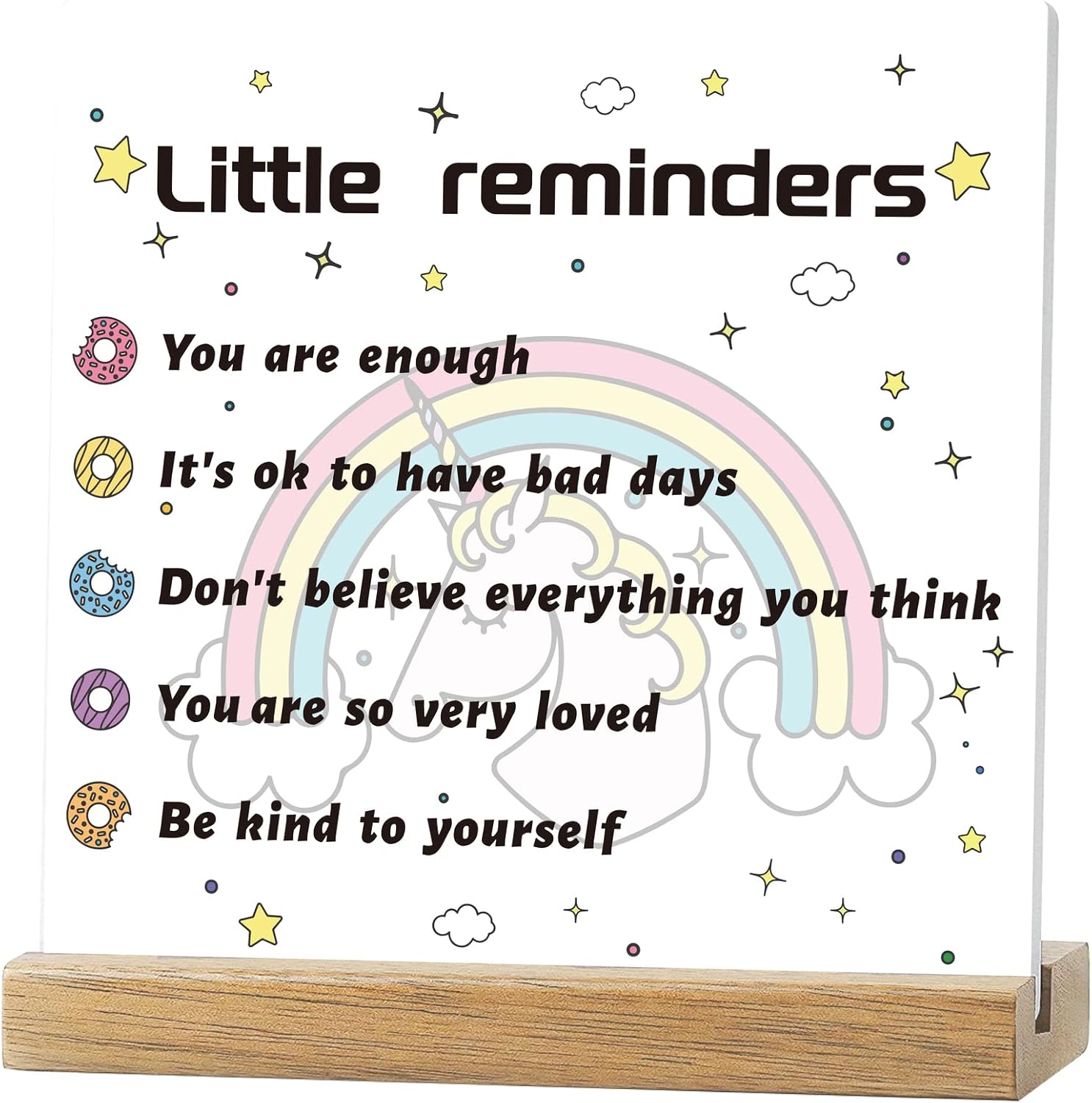 CREATCABIN Inspirational Quotes Desk Decor Gift Little reminders Home ...
