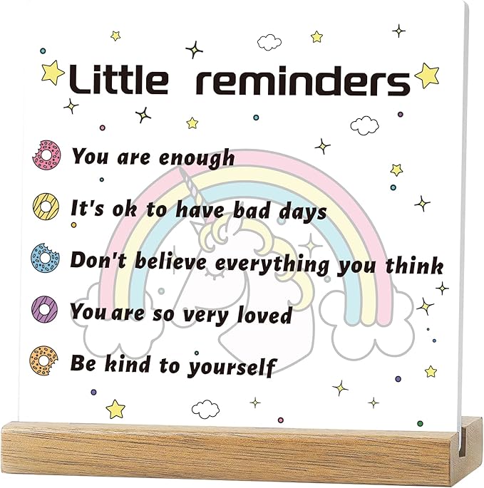 CREATCABIN Inspirational Quotes Desk Decor Gift Little reminders Home ...