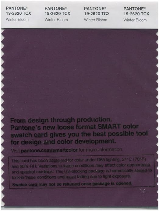 Amazon.com: Pantone Cotton Swatch Card Color Standard, Color # 19-2620 ...