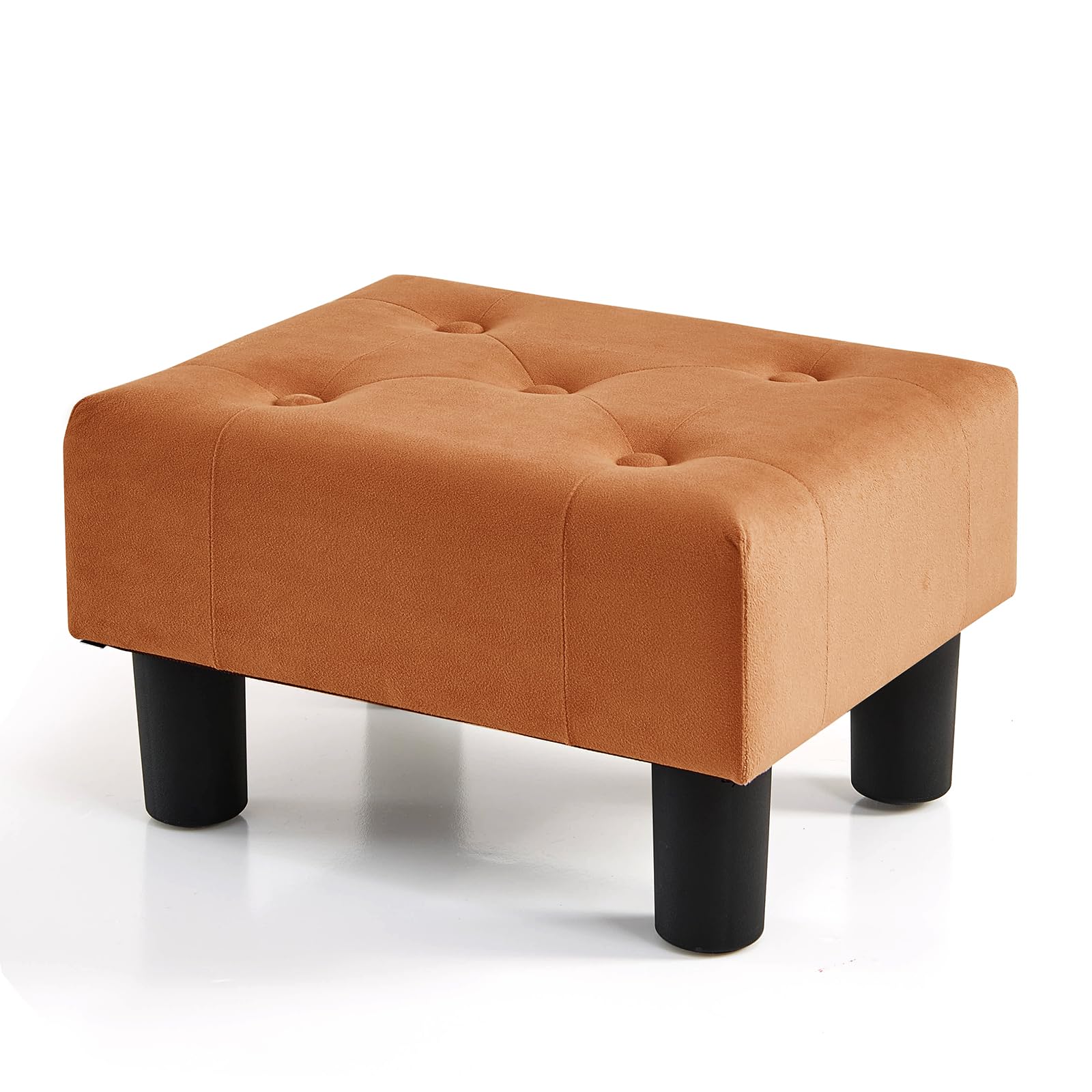 BRIAN & DANY Small Foot Stool, Velvet Footstool with Legs, Footstools ...