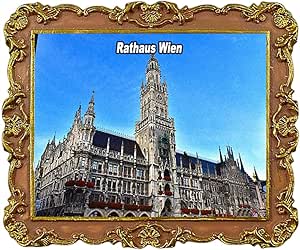 Amazon.com: Rathaus Vienna Austria Tourist Souvenir Fridge Magnet City ...
