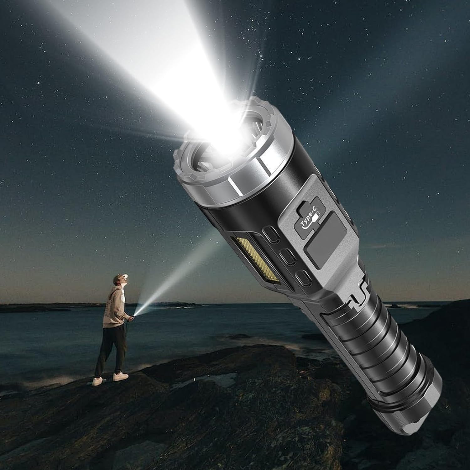 Amazon.com: Super Bright LED Flashlights High Lumens, Rechargeable ...
