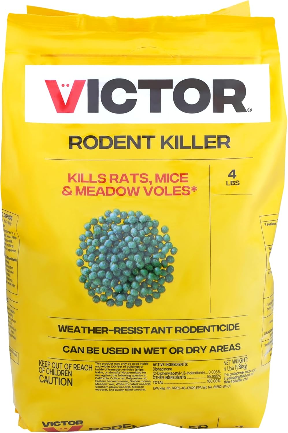 Victor M925 Ready-to-Use Rodent Poison Killer - Kills Rats, Mice, and ...
