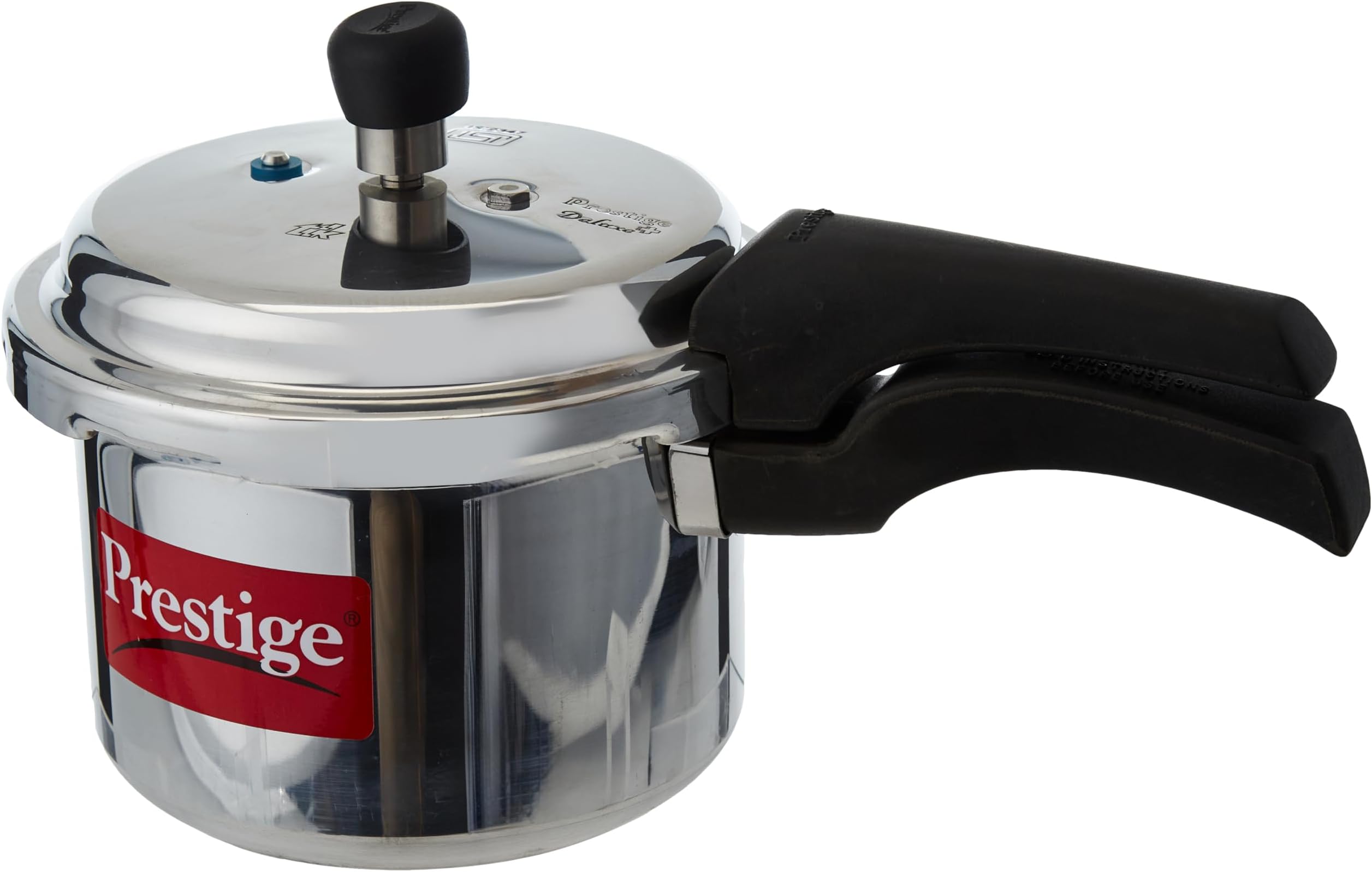 Amazon.com: Prestige Deluxe Plus Aluminum Pressure Cooker, 3 Liter ...