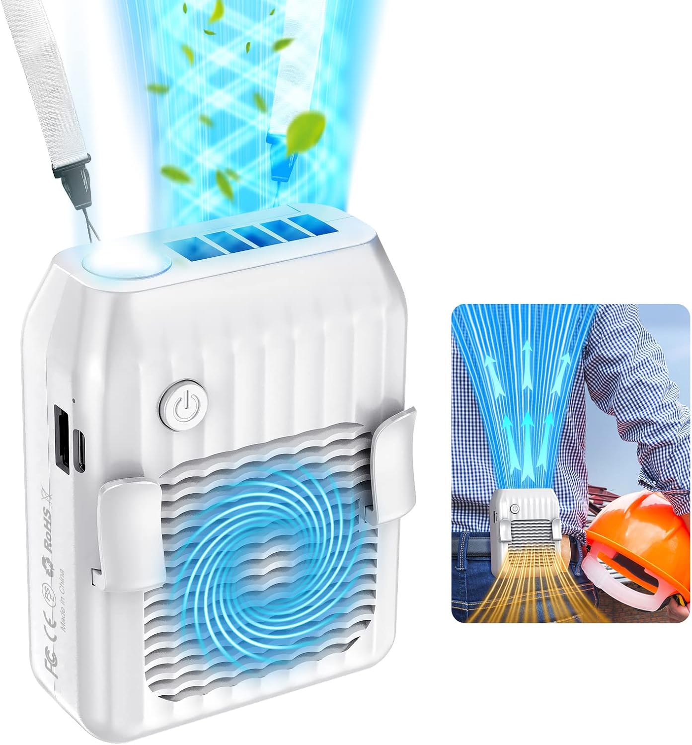 Amazon.com: DTZY Waist Fan, personal fan with 3 speed Super wind ...