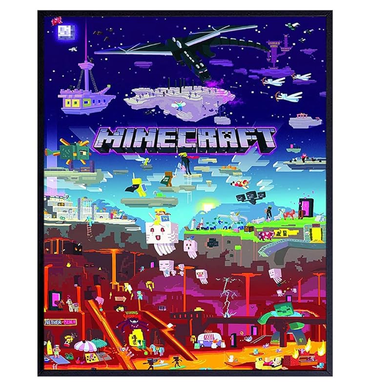 Amazon.com: Minecraft Poster - 8x10 Minecraft Wall Decor - Minecraft ...