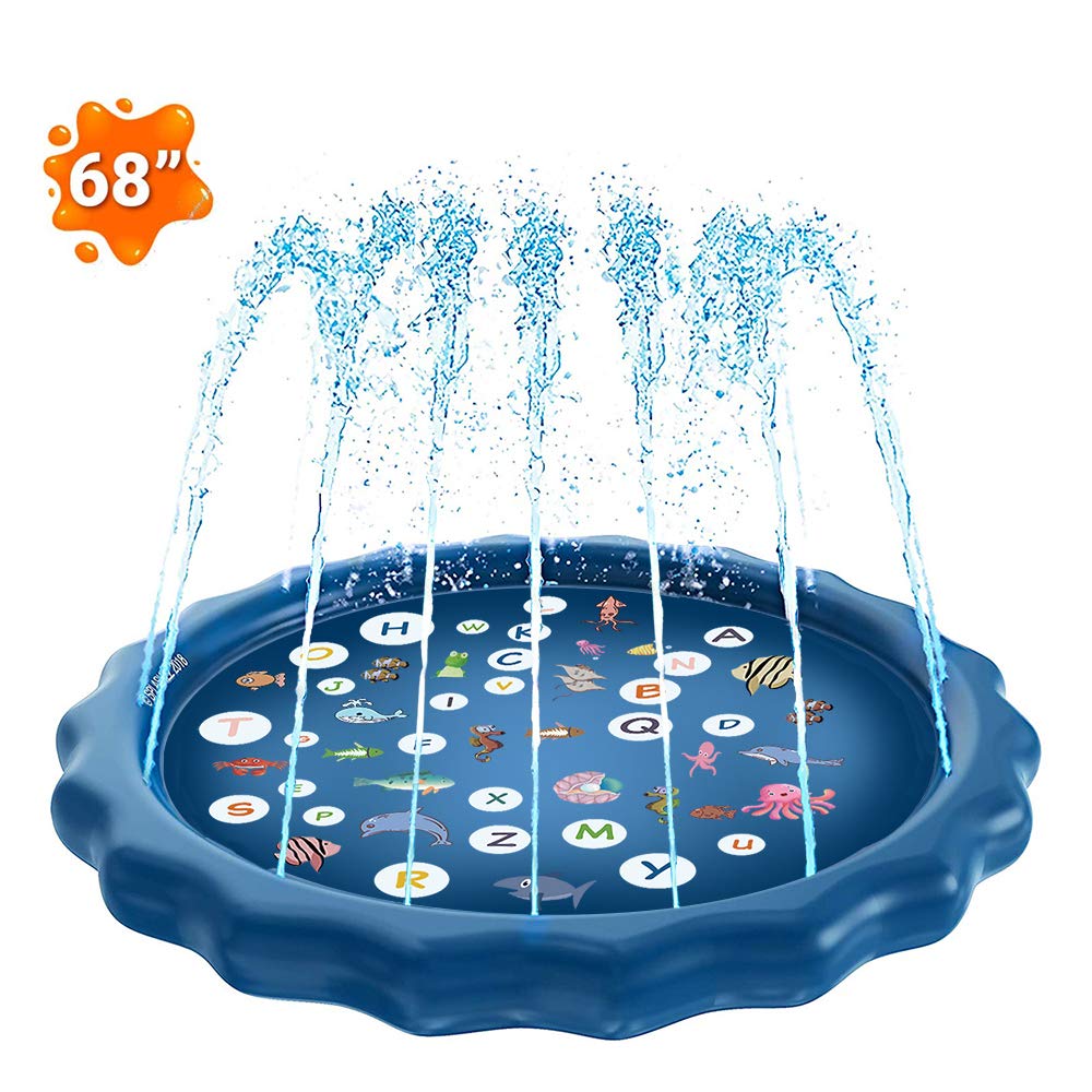 Buy Gaekce 68" Sprinkler for Kids, 3-in-1 Splash Pad, from A to Z ...