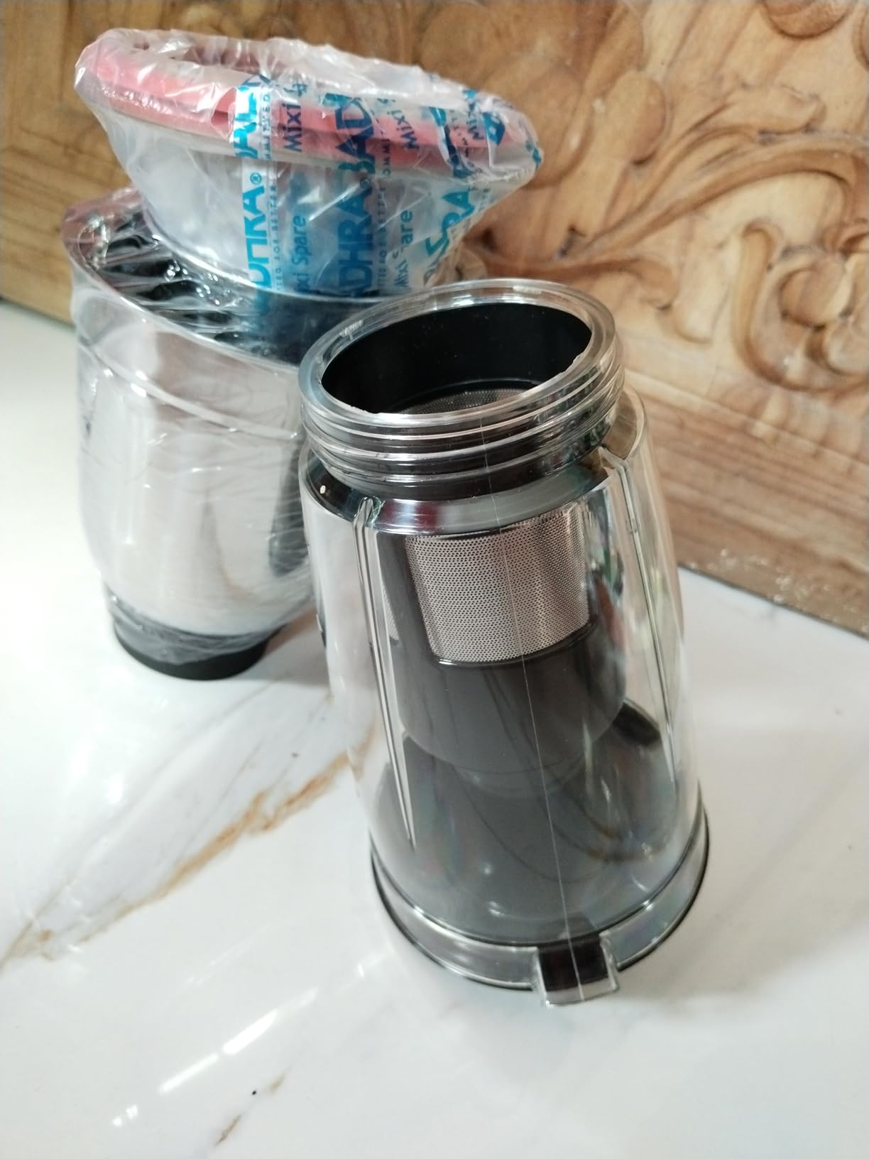 Buy Stainless Steel Mixer Grinder Jar Set, 3 Pieces with Lids, Chutney ...