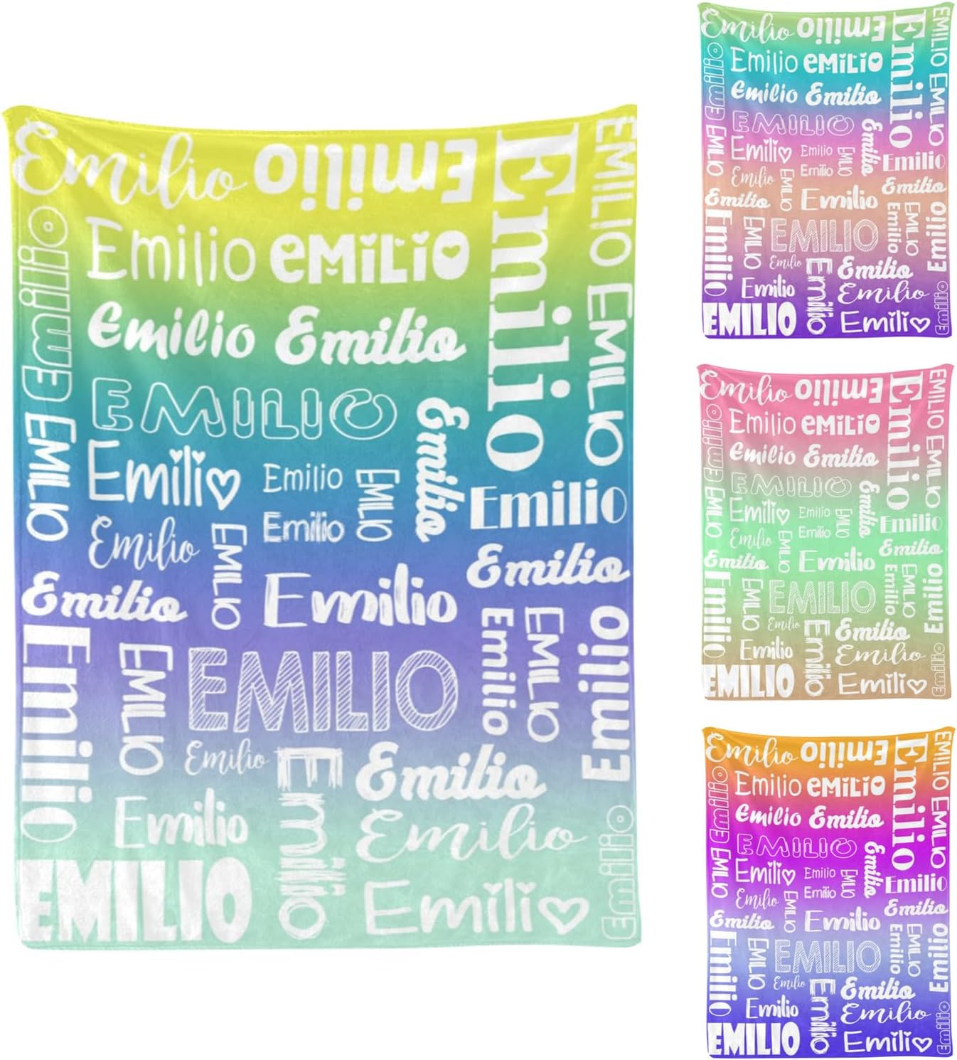 Amazon.com: Dr.TOUGH Personalized Blankets for Kids, Name Blankets ...