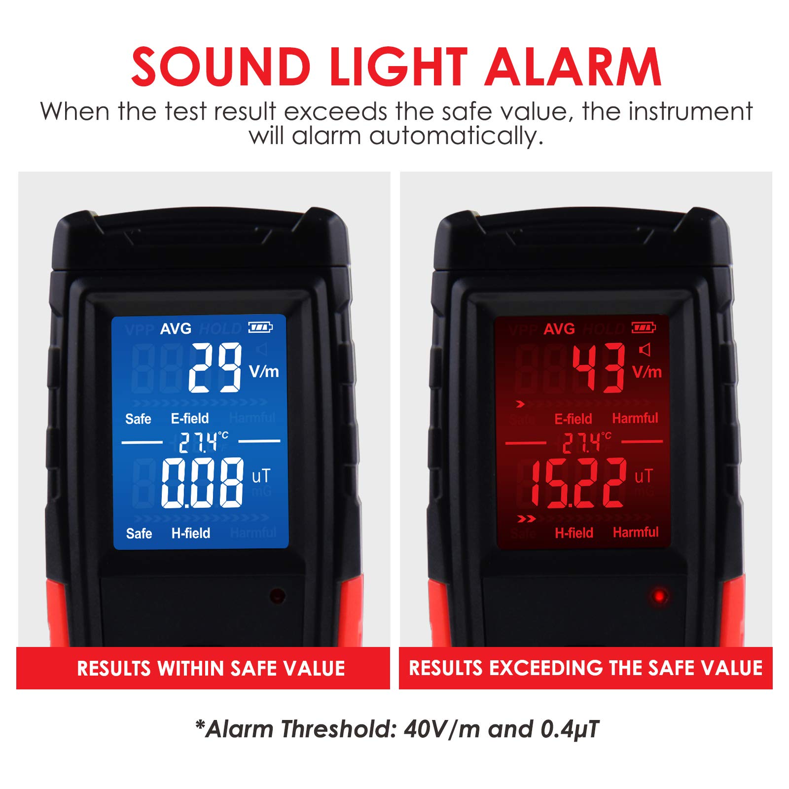 Snapklik.com : EMF Meter Digital Electromagnetic Field Radiation Detector