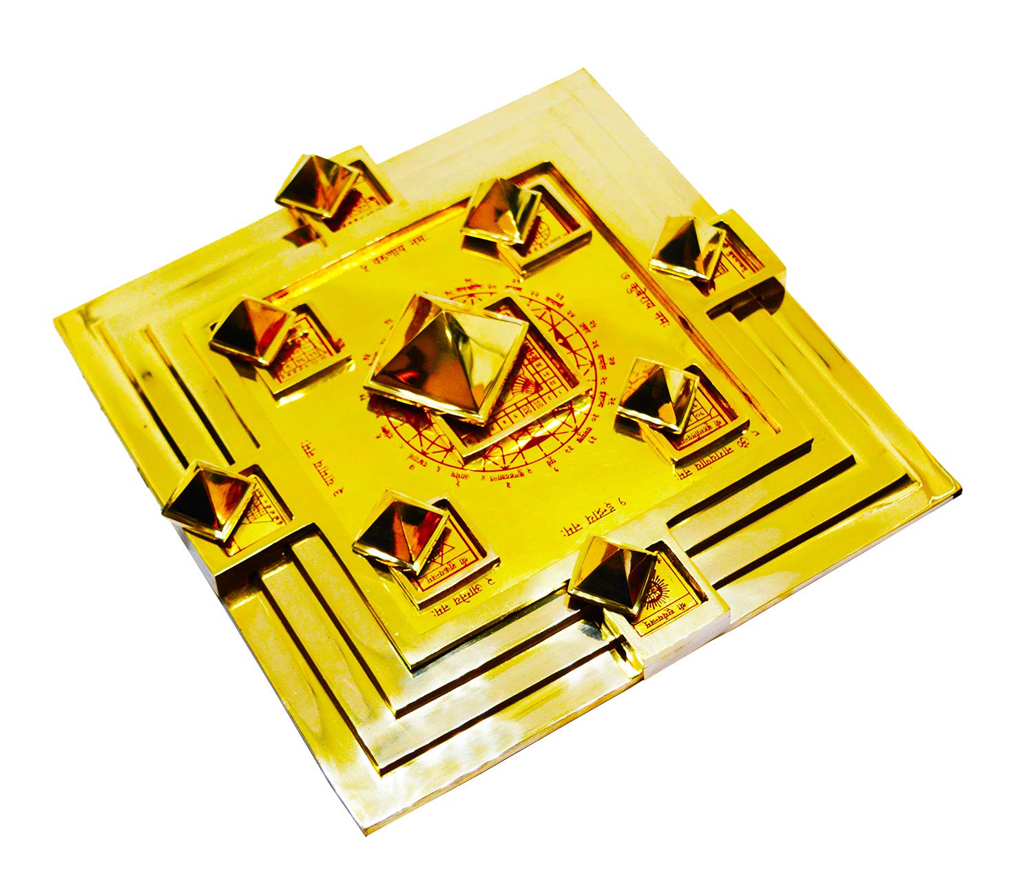 Buy Saubhagya Global Brass Maha Vastu Purush Navgrah Pyramid Yantra ...