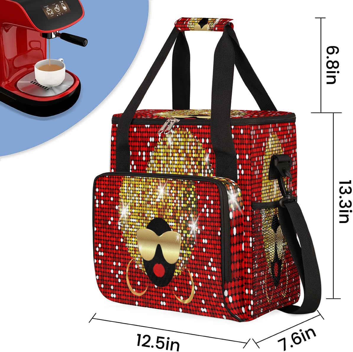 Starry African Woman Coffee Maker Carrying Bag for Keurig K-Mini or K ...
