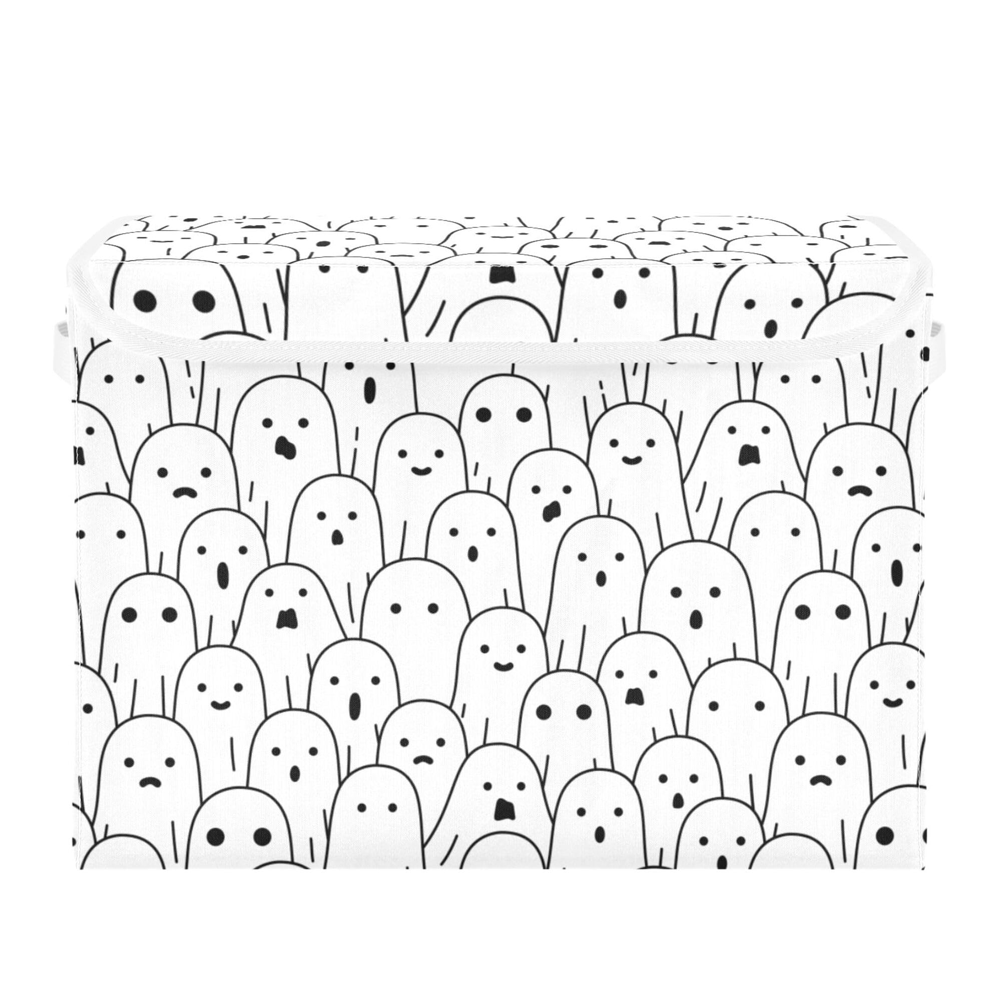 Amazon.com: xigua Halloween Ghosts Storage Bins with Lids and Carrying ...