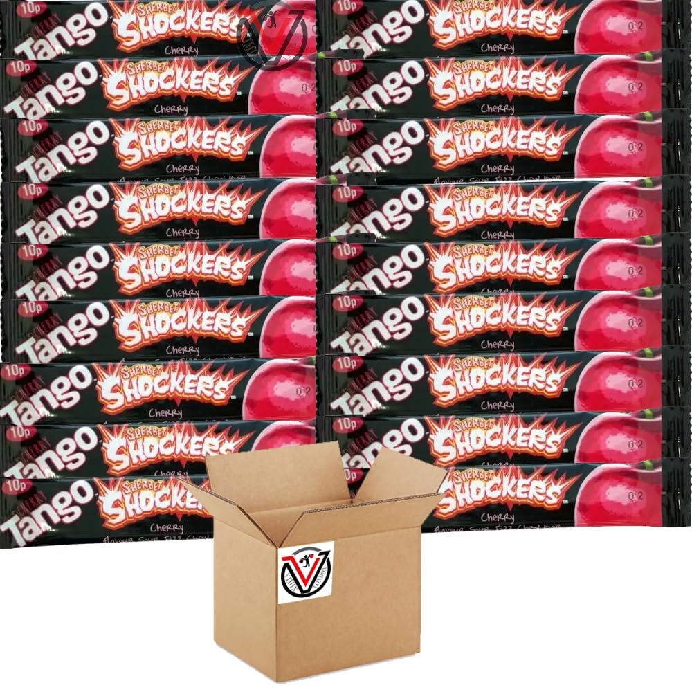 VIMIX Cherry Sherbet Shockers 11g - Sour Fizz Chew Bar (72 Bars (Full ...