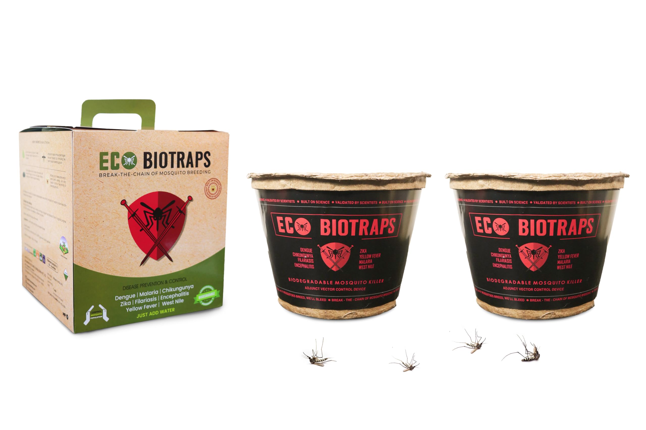 Buy Eco BioTraps Mosquito Killer, Biodegradable Mosquito Trap That ...