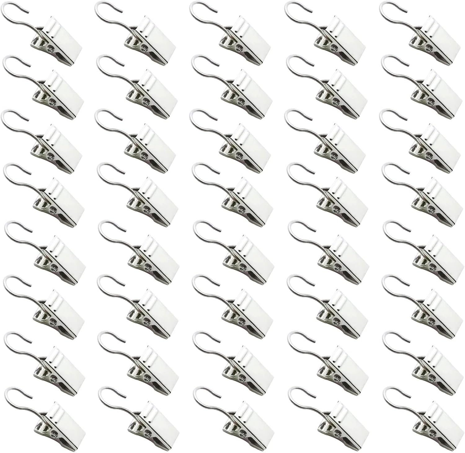 Amazon.com: 100PCS Stainless Steel Metal Clips Silver with Hook for ...
