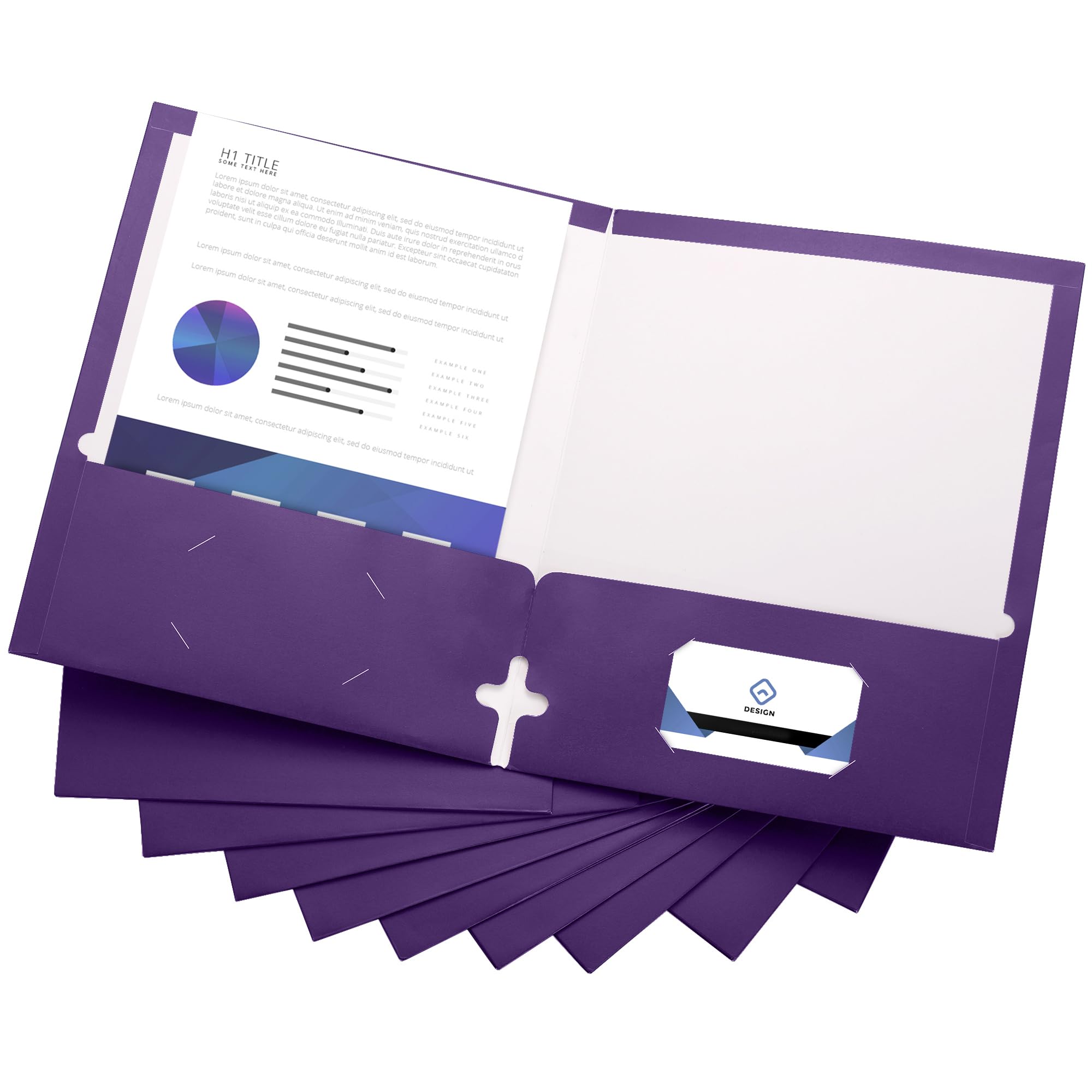 Snapklik.com : 10 Pack Two Pocket Folders, Purple, Strong Thick Paper ...