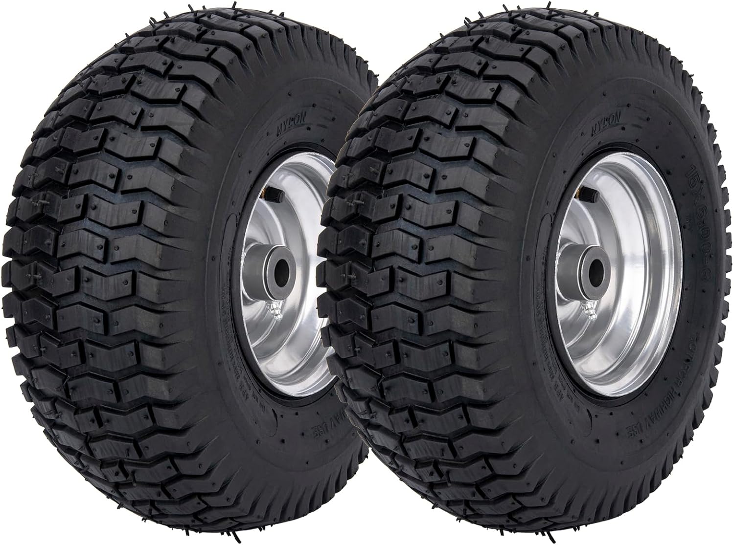 Amazon.com: 15x6.00-6 Lawn Mower Tire Riding Mower Tire and Wheel Front ...