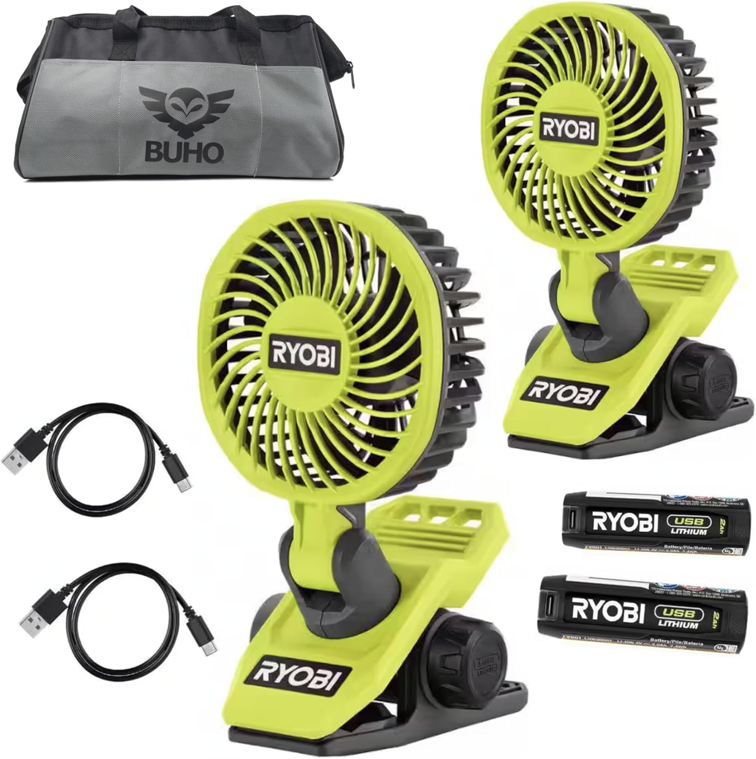 Amazon.com: Buho Clamp Fan Accessory Bundle - 2 Pack USB Fan Powerful ...