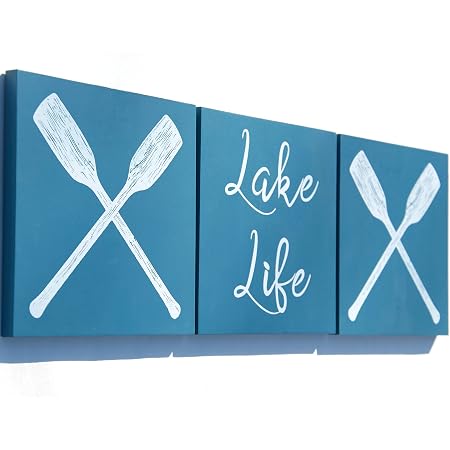 Amazon.com: Highland Home Life is Better at The Lake Decorative Pallet ...