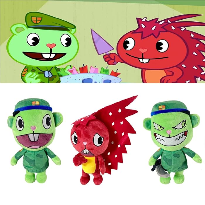 Buy 3 PCS Happy Tree Friends Plush Toys, 11in Happy Tree Friends Anime ...