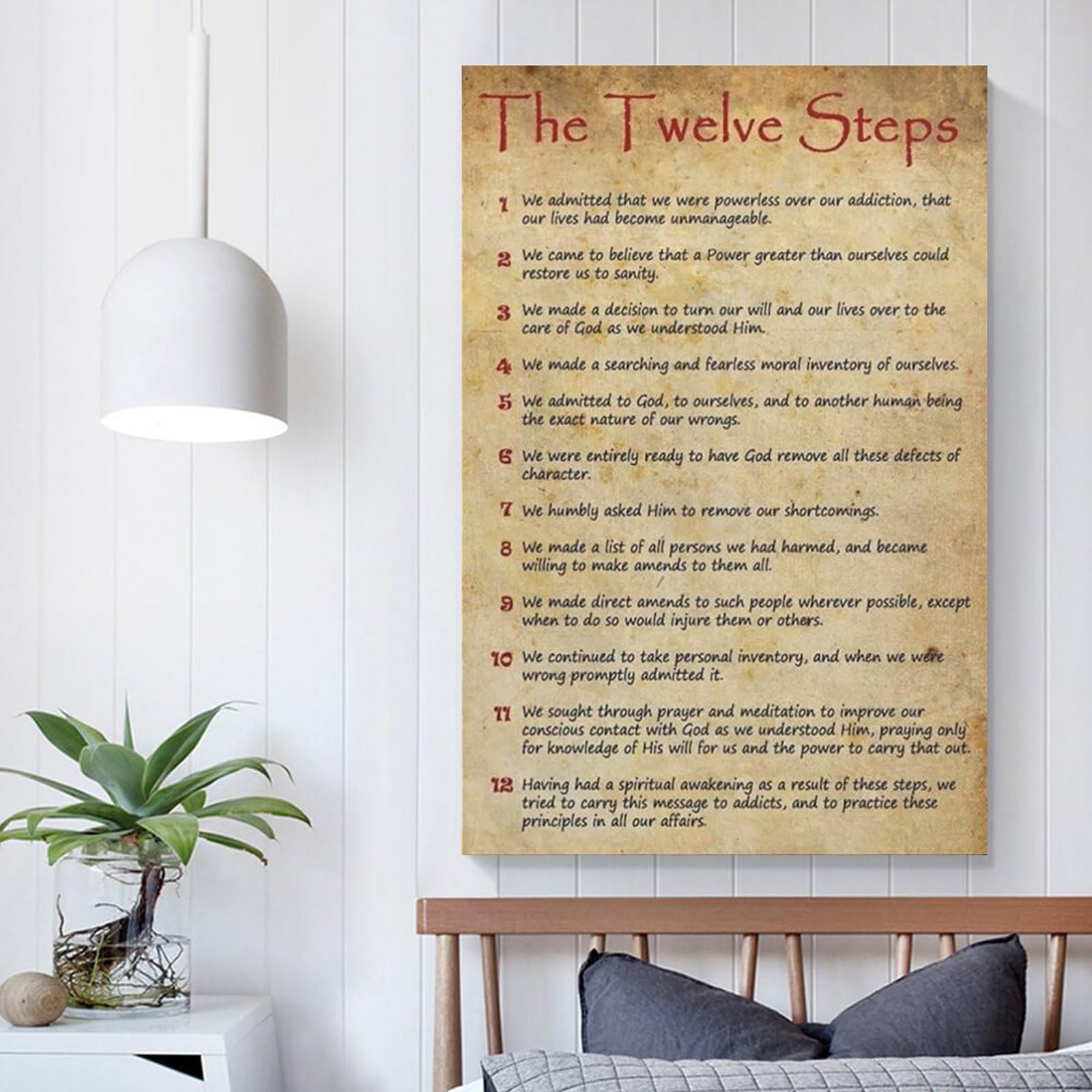 Alcoholics Anonymous Wall Posters 12 Steps Of Alcoholics Anonymous