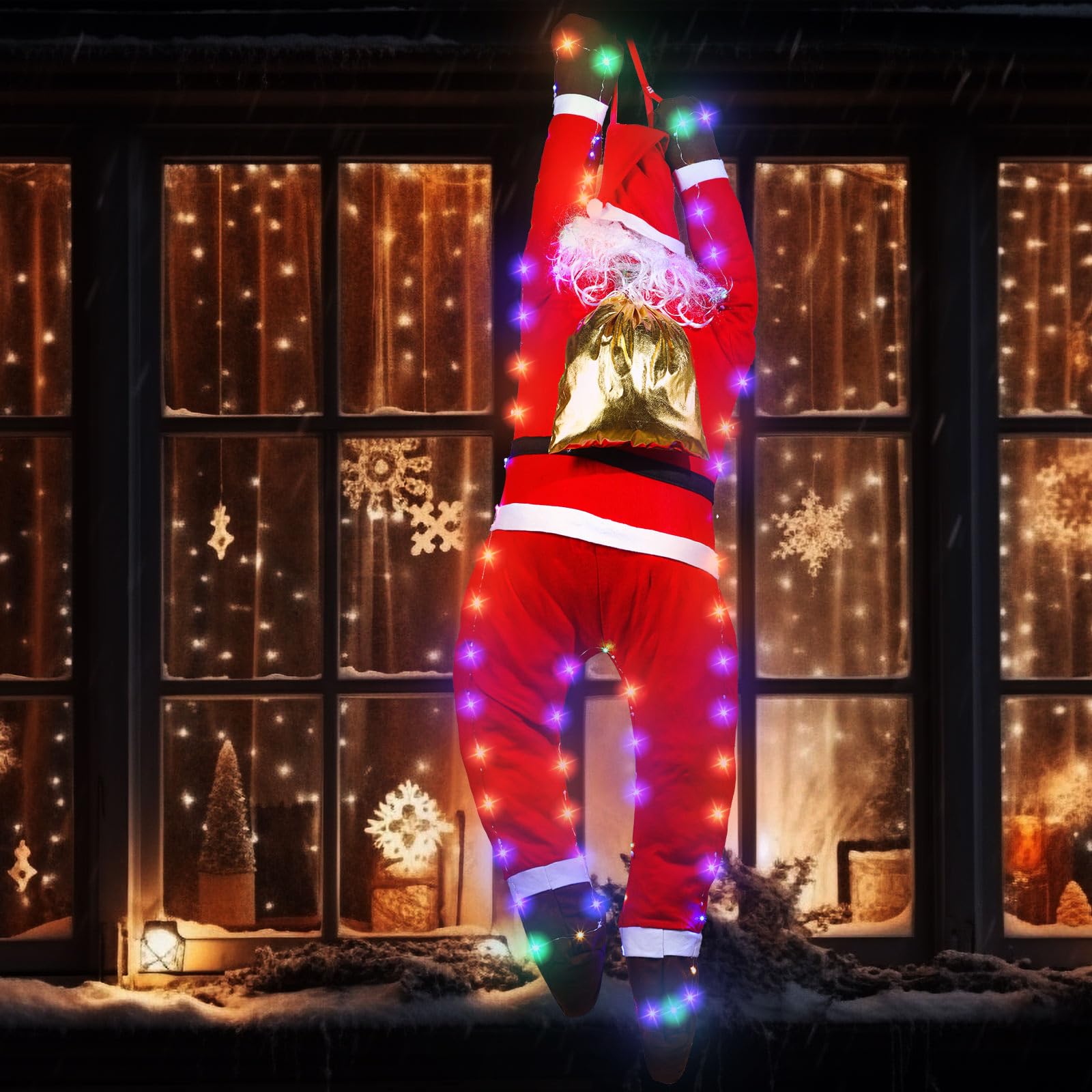 6.56 ft Extra Large Christmas Hanging Santa Claus Decoration Outdoor ...