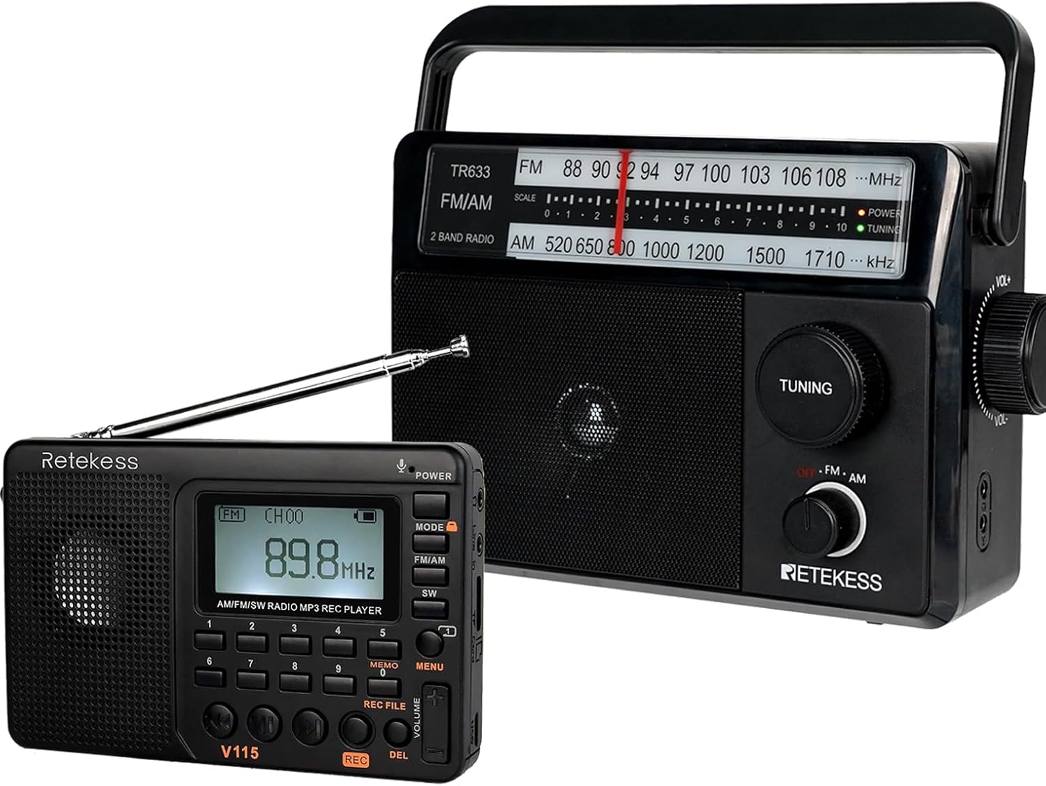 Amazon.com: Retekess V115 Digital Shortwave Radio With AM FM, Support ...