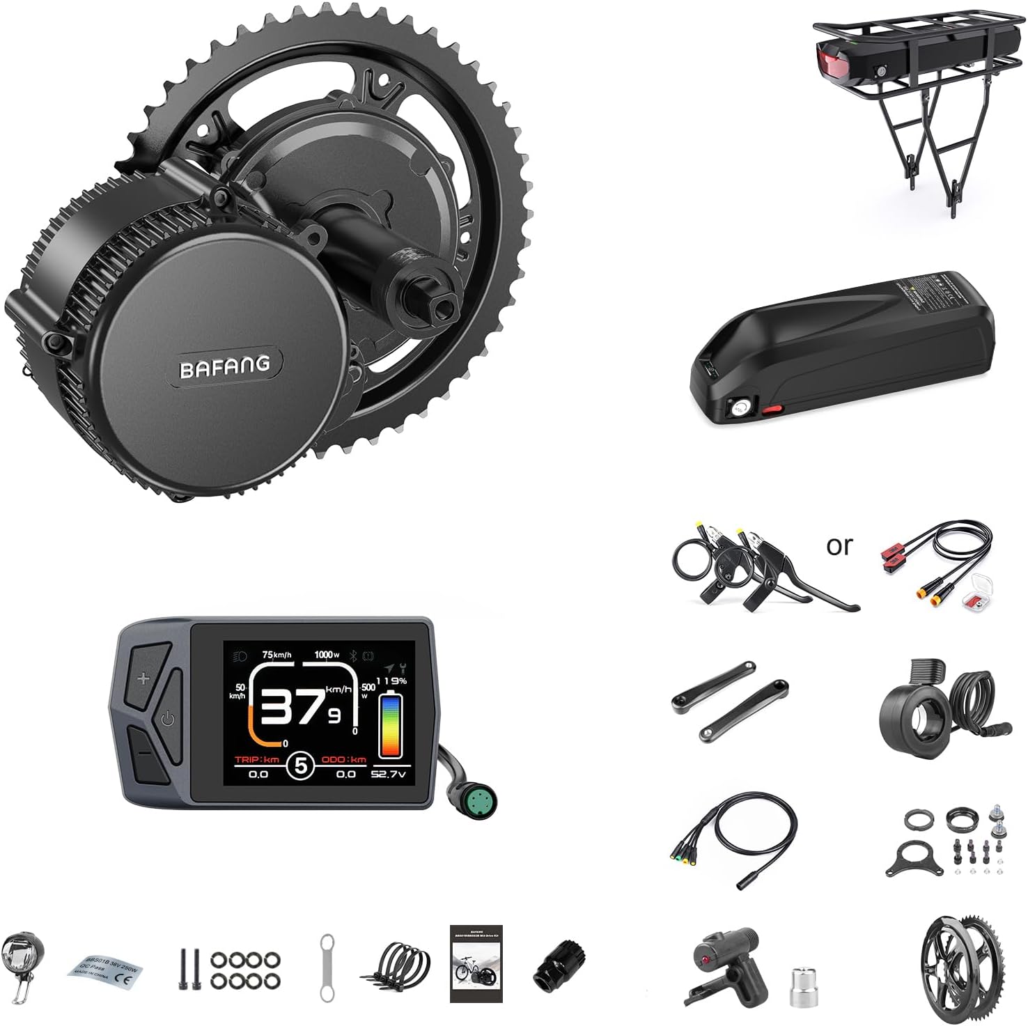 Amazon.com : BAFANG BBS02B 48V 750W 100MM Ebike Motor with LCD Display ...