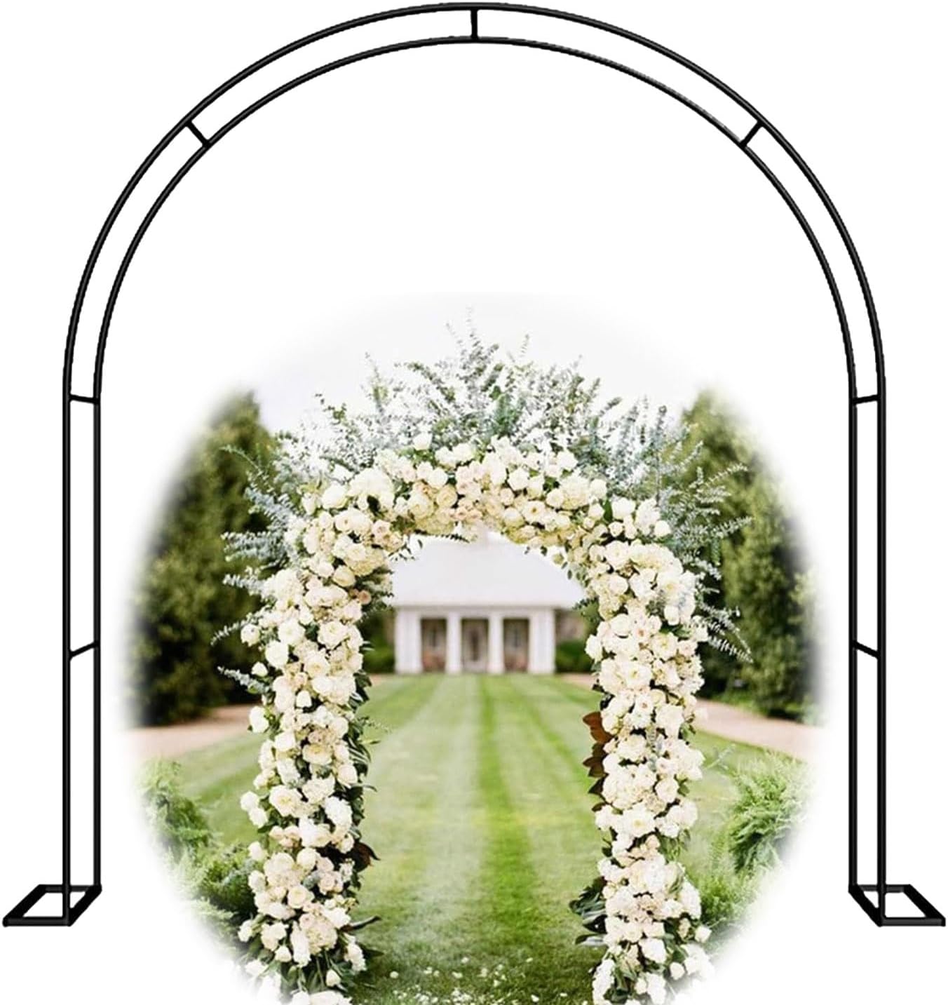 Amazon.com : Metal Arch Pergola Arbor Garden Arch for Climbing Plants ...