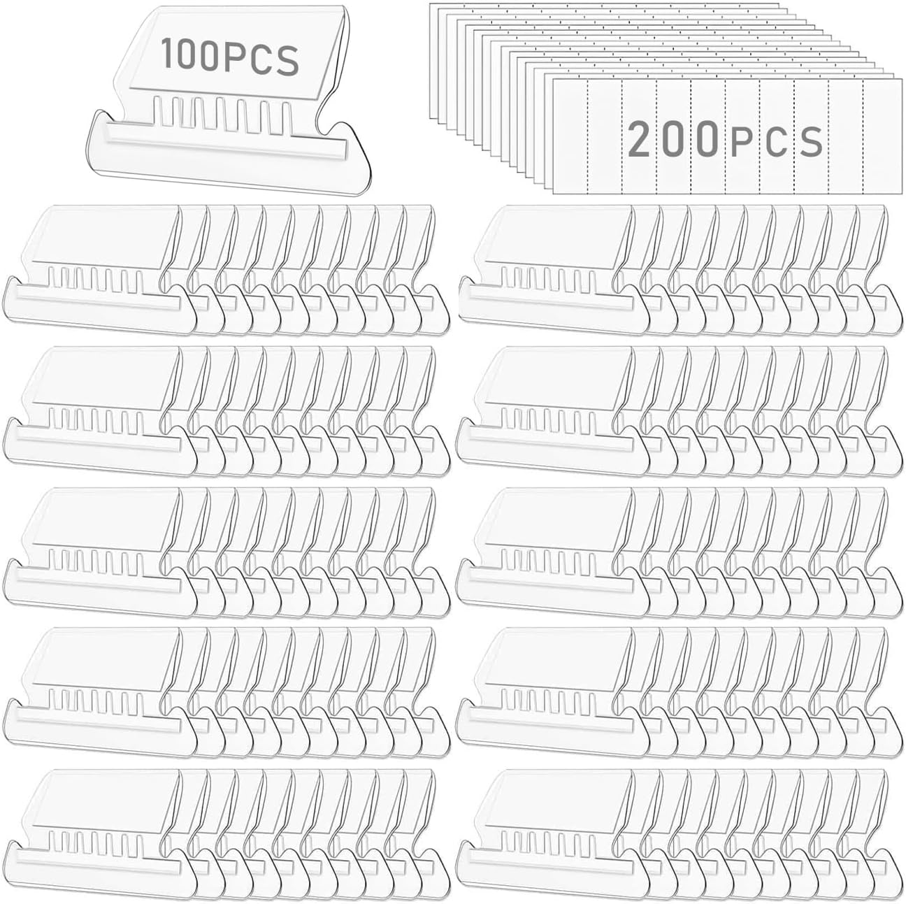 Amazon.com : AIEX Hanging File Tabs and Inserts Clear File Folder ...