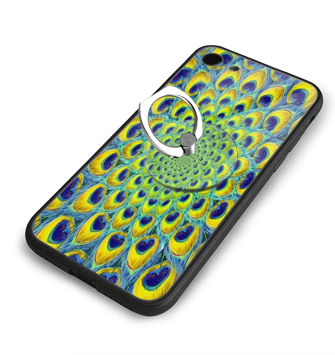 Amazon.com: Watercolor Peacock Feather iPhone 7/8 TPU Glass Phone Case ...