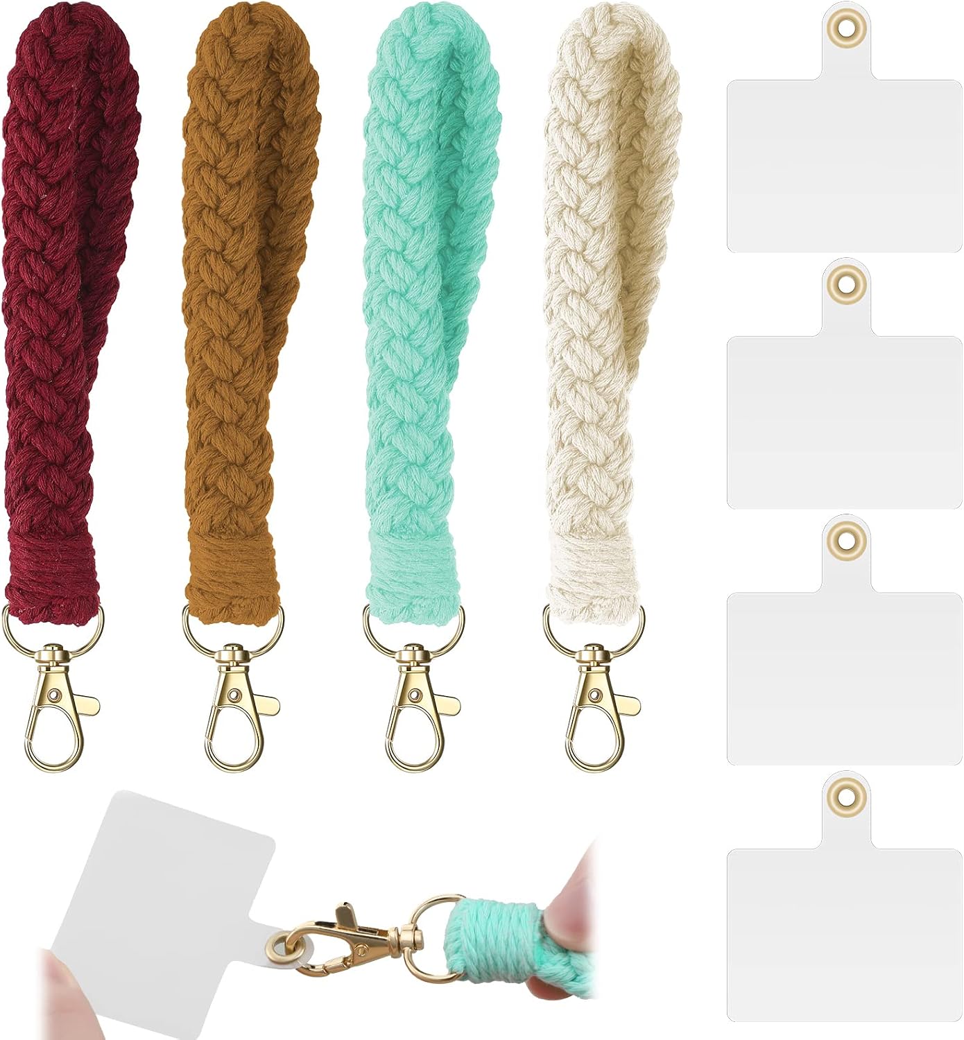Amazon.com: Nosiny 8 Pcs Phone Lanyard Patch Set Includes 4 Pcs Phone ...
