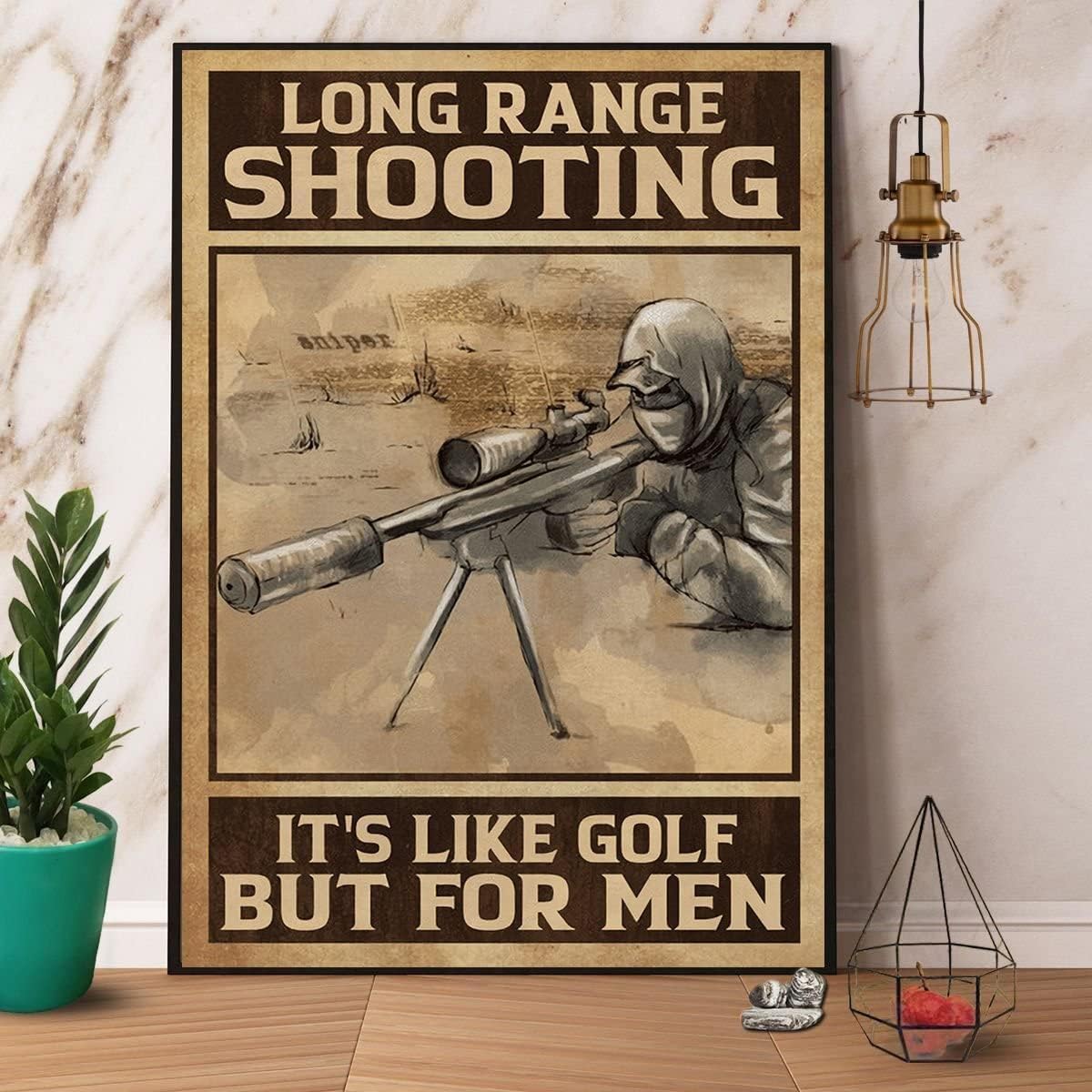 Amazon.com: Metal Sign Long Range Shooting It's Like Golf But for Men ...