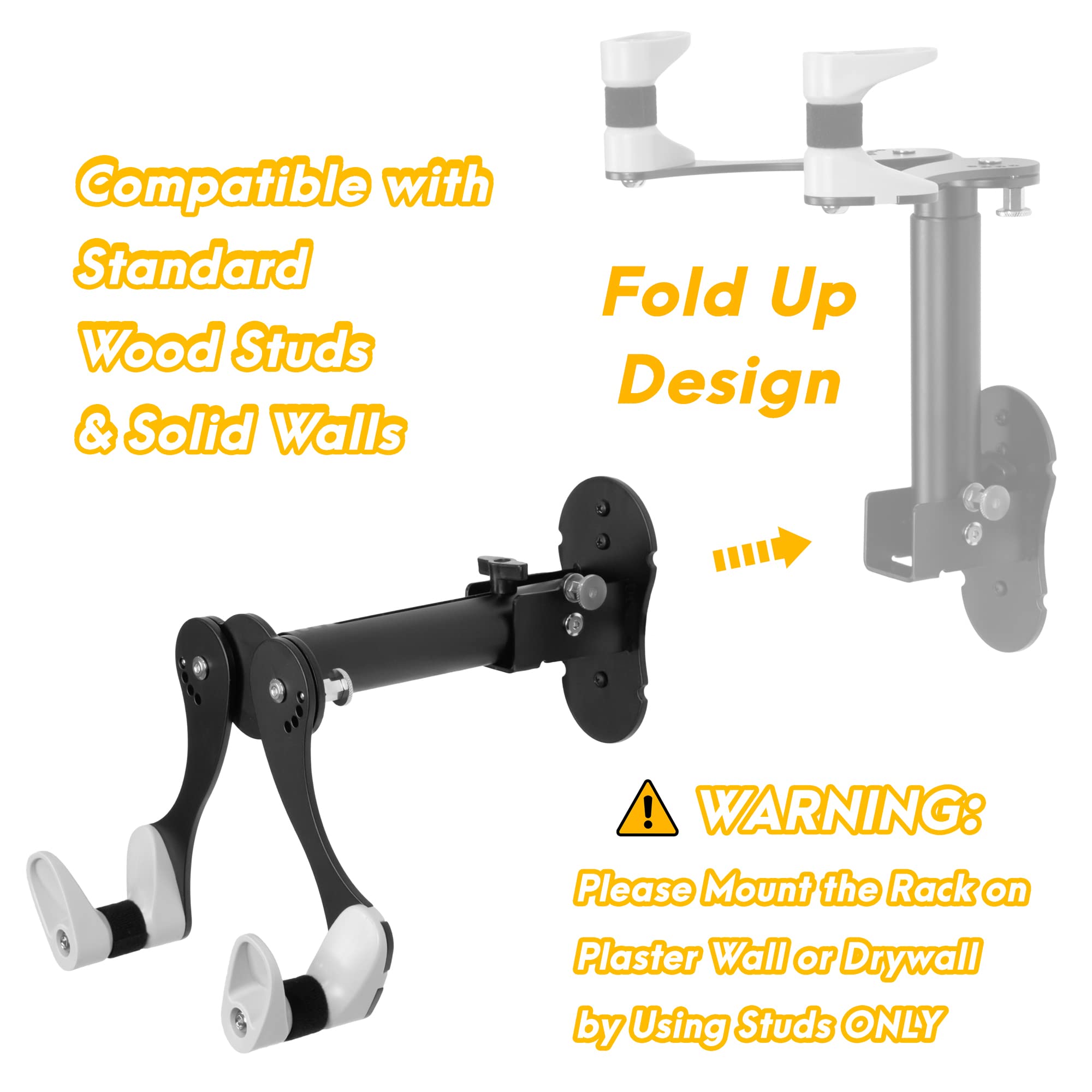 Snapklik.com : Bike Wall Mount Rack - Adjustable, Extendable & Foldable ...