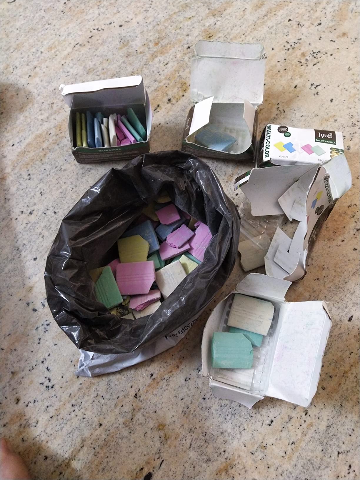 Jyoti White Dust Free Rectangle Tailor's Chalk & Sewing Tailor Marker ...