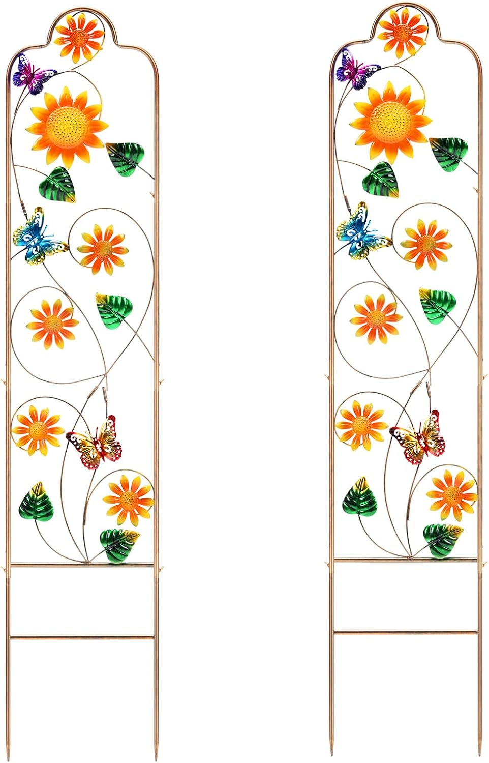 2 Pack Garden Trellis for Climbing Plants Outdoor Metal Trellis Plant ...