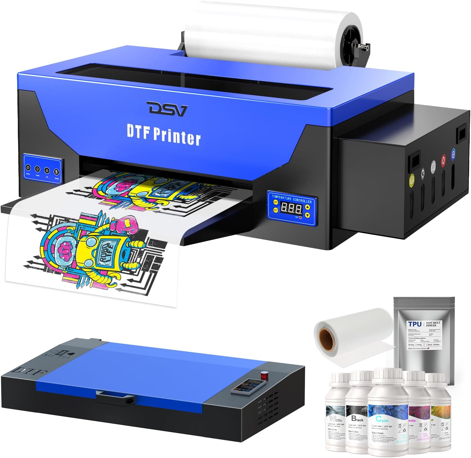 Amazon.com: PUNEHOD L1800 DTF Transfer Printer with Roll Feeder,Direct ...