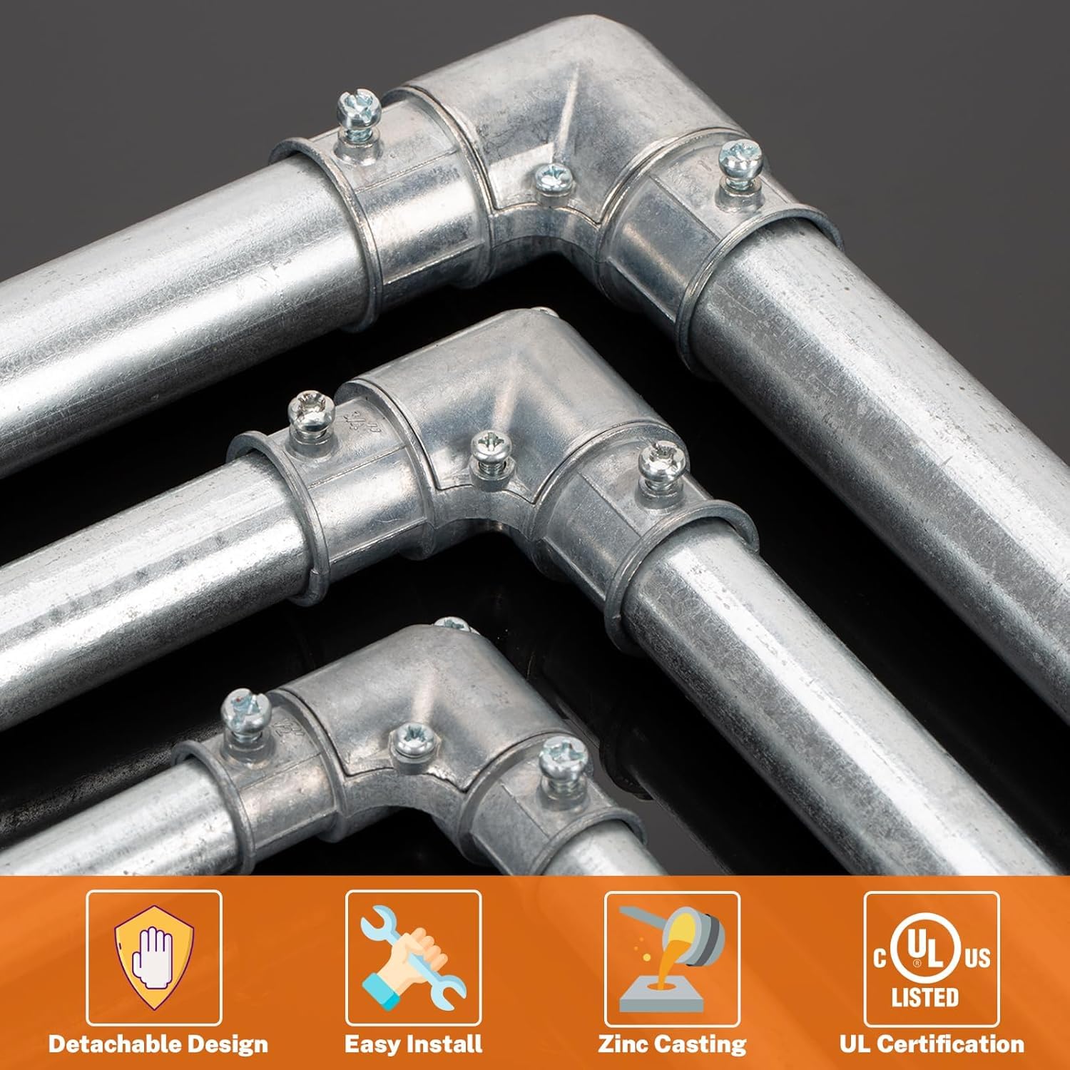 Snapklik.com : 1 Inch EMT Conduit Inside Corner Pull Elbows, 90 Degree ...