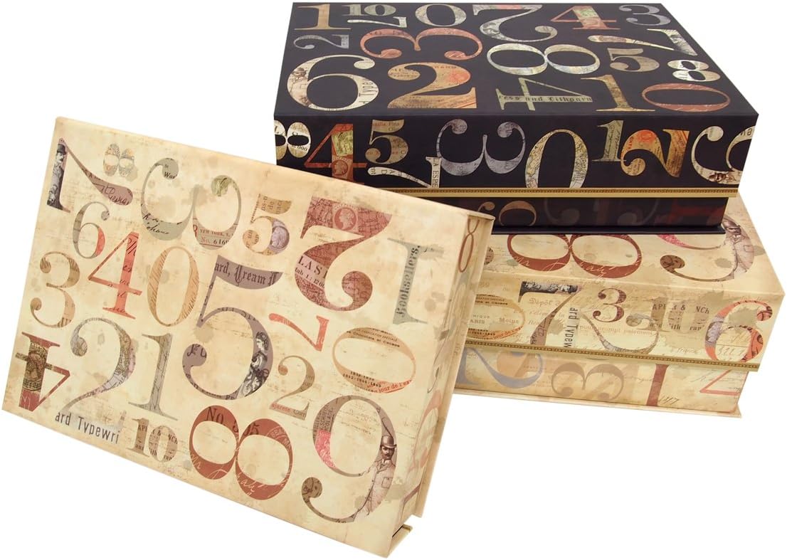 Amazon.com: Punch Studio Numerals Collection Set of 3 Nesting Flap ...