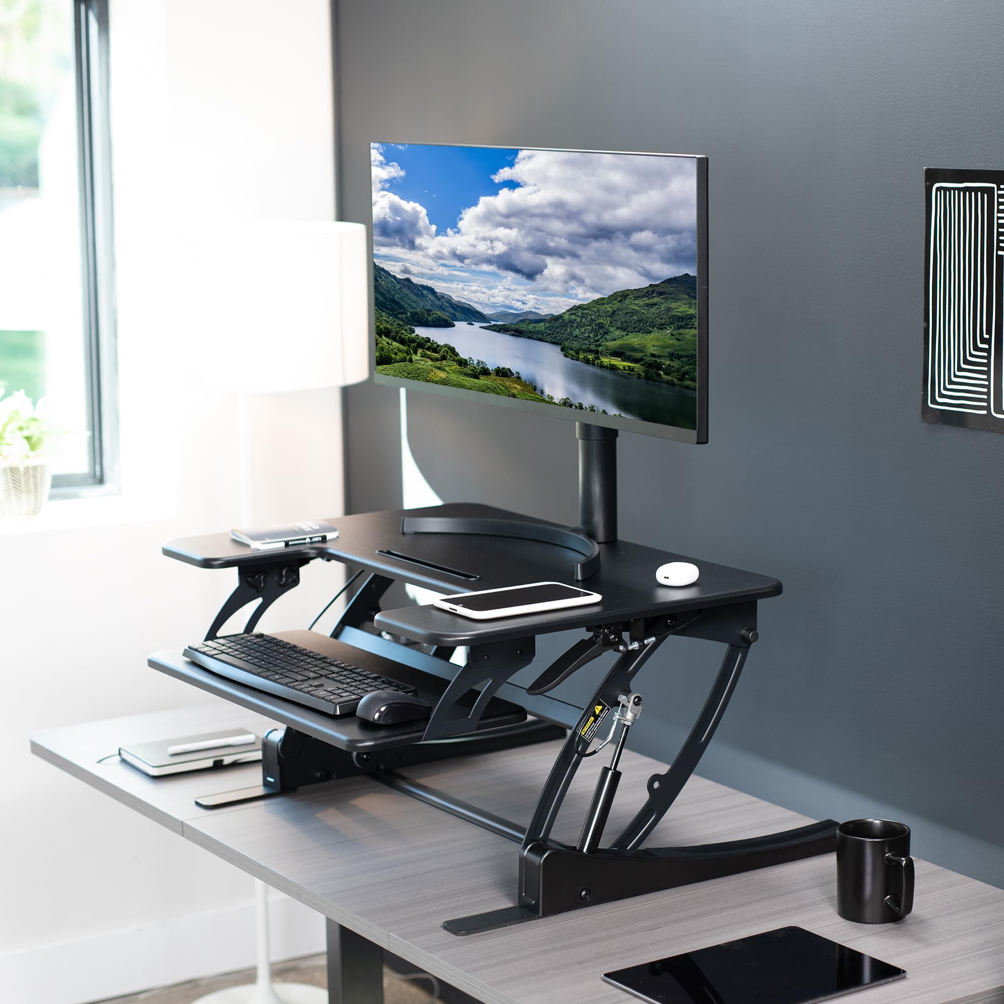 Snapklik.com : VIVO 32 Inch Height Adjustable Stand Up Desk Converter