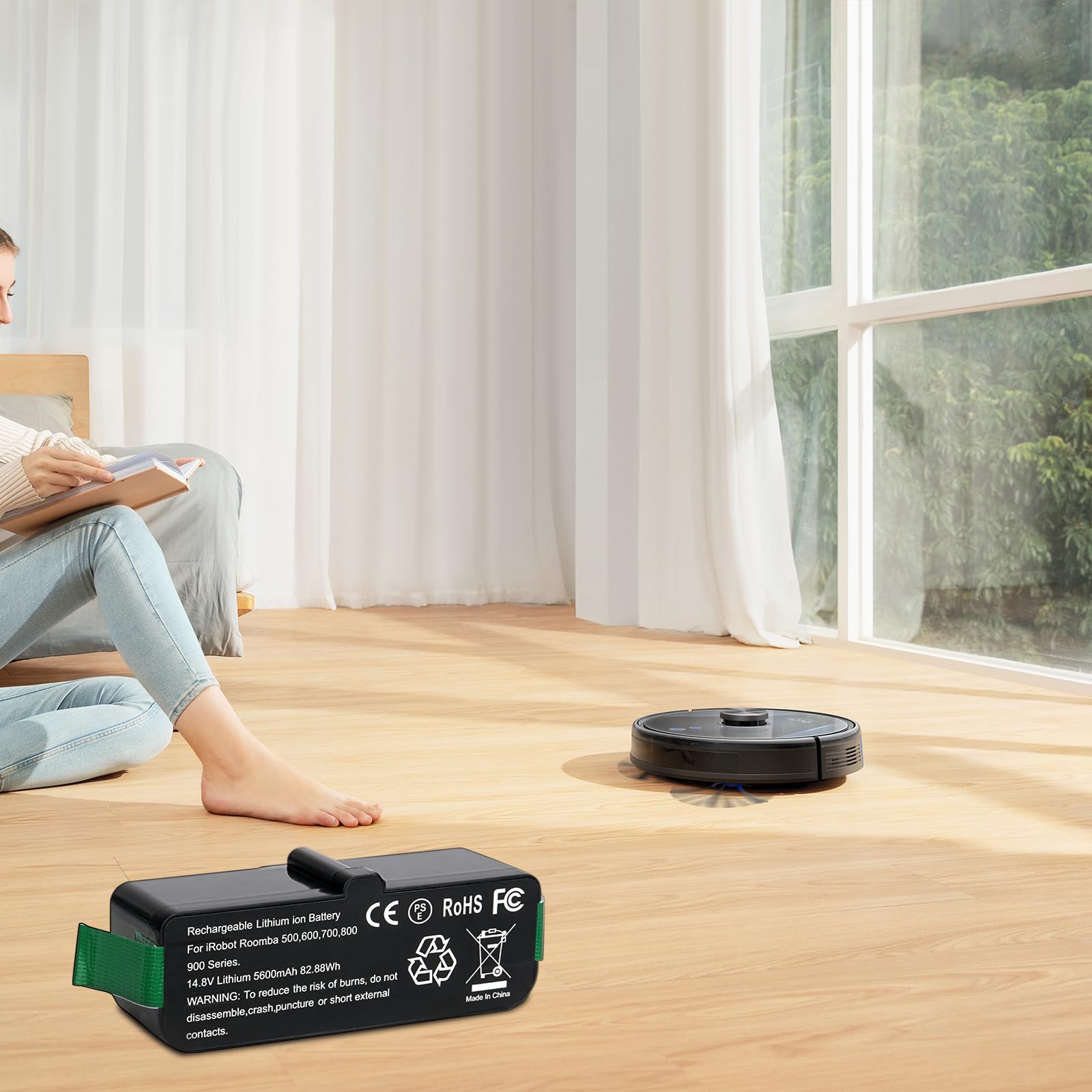 Fanhua Lithium ion Battery Replacement Compatible with iRobot Roomba ...