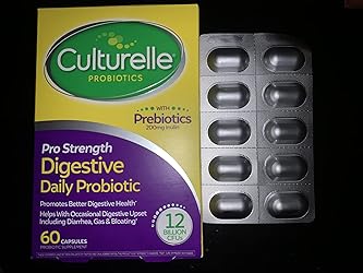 Amazon.com: Culturelle Daily Probiotic, Digestive Health Capsules, 60 ...