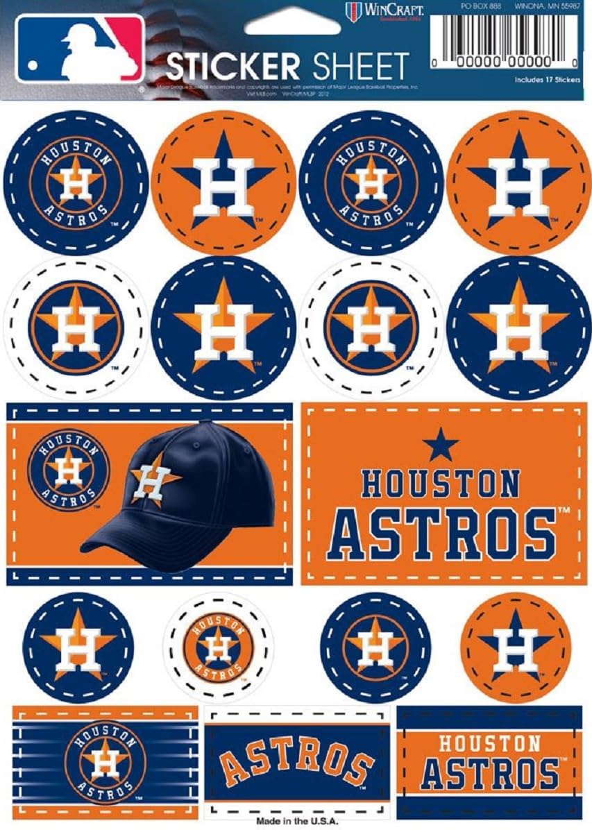 Amazon.com: Stickers Pack Houston Vinyl Astros Aesthetic Stickers Pack ...
