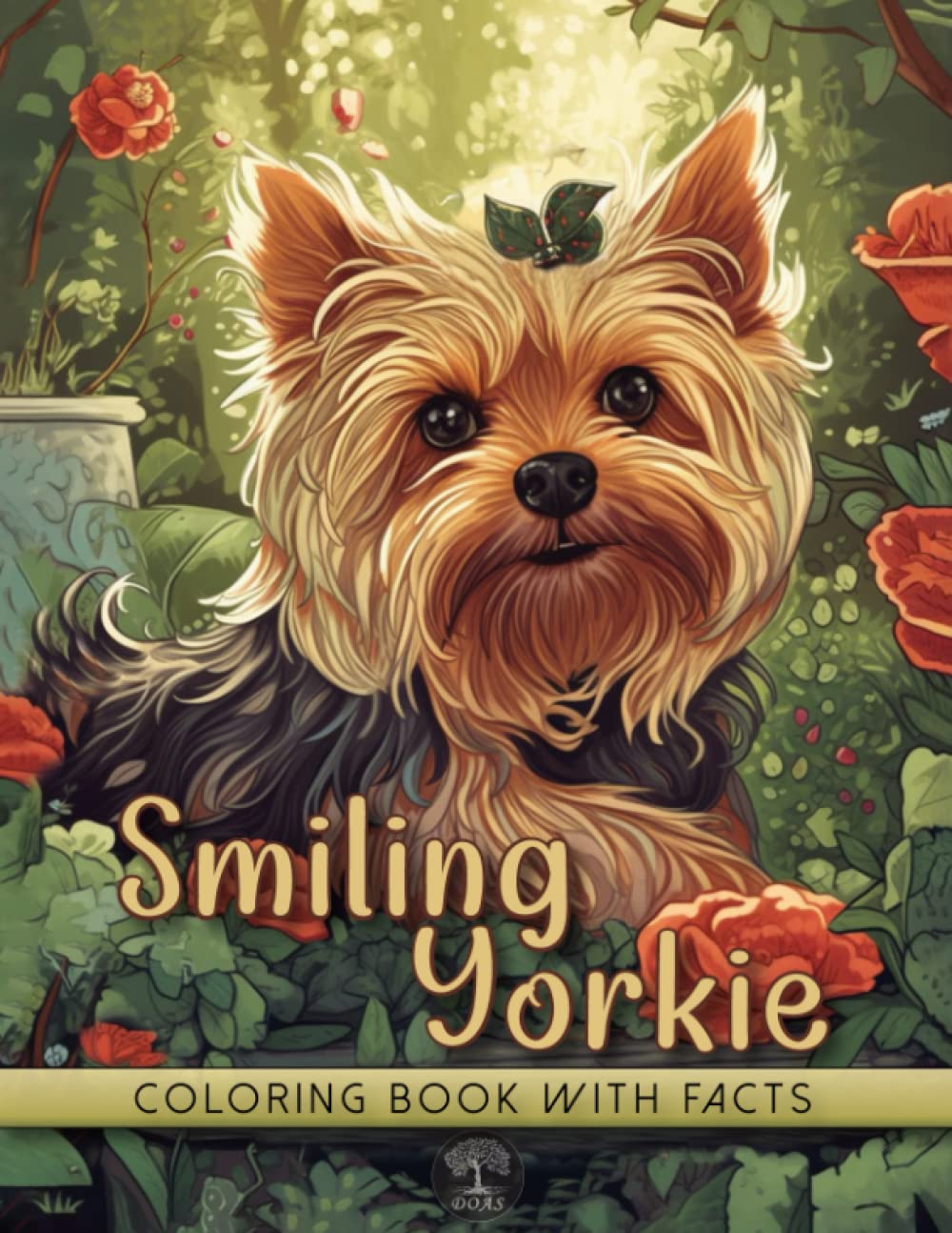 Amazon.com: Smiling Yorkshire Terrier Coloring Book: Adorable Modern ...