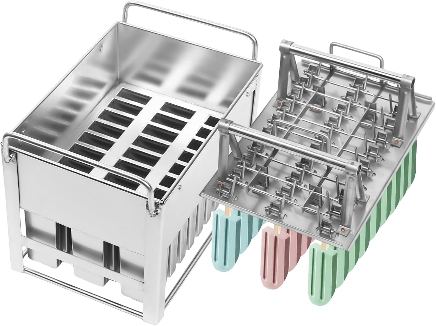 Amazon.com: Popsicle Maker Mold Set, 20/30Pcs Stainless Steel Ice Lolly ...